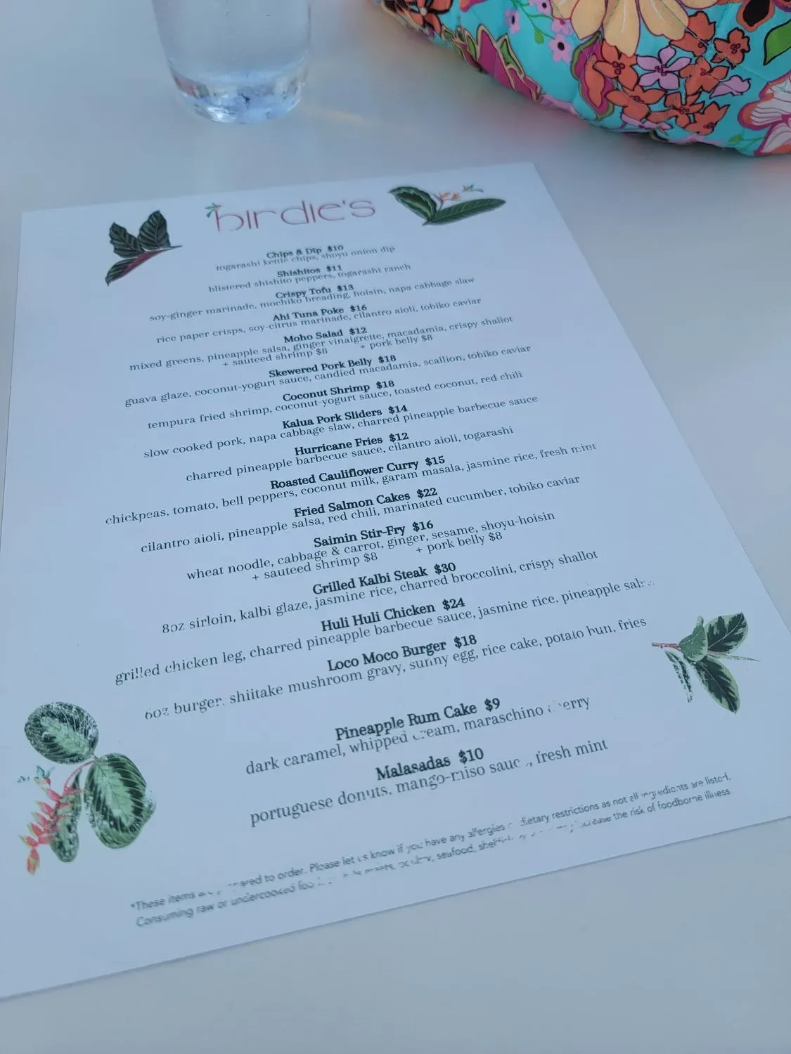 Birdie's Rooftop Bar Menu - Updated November 2025