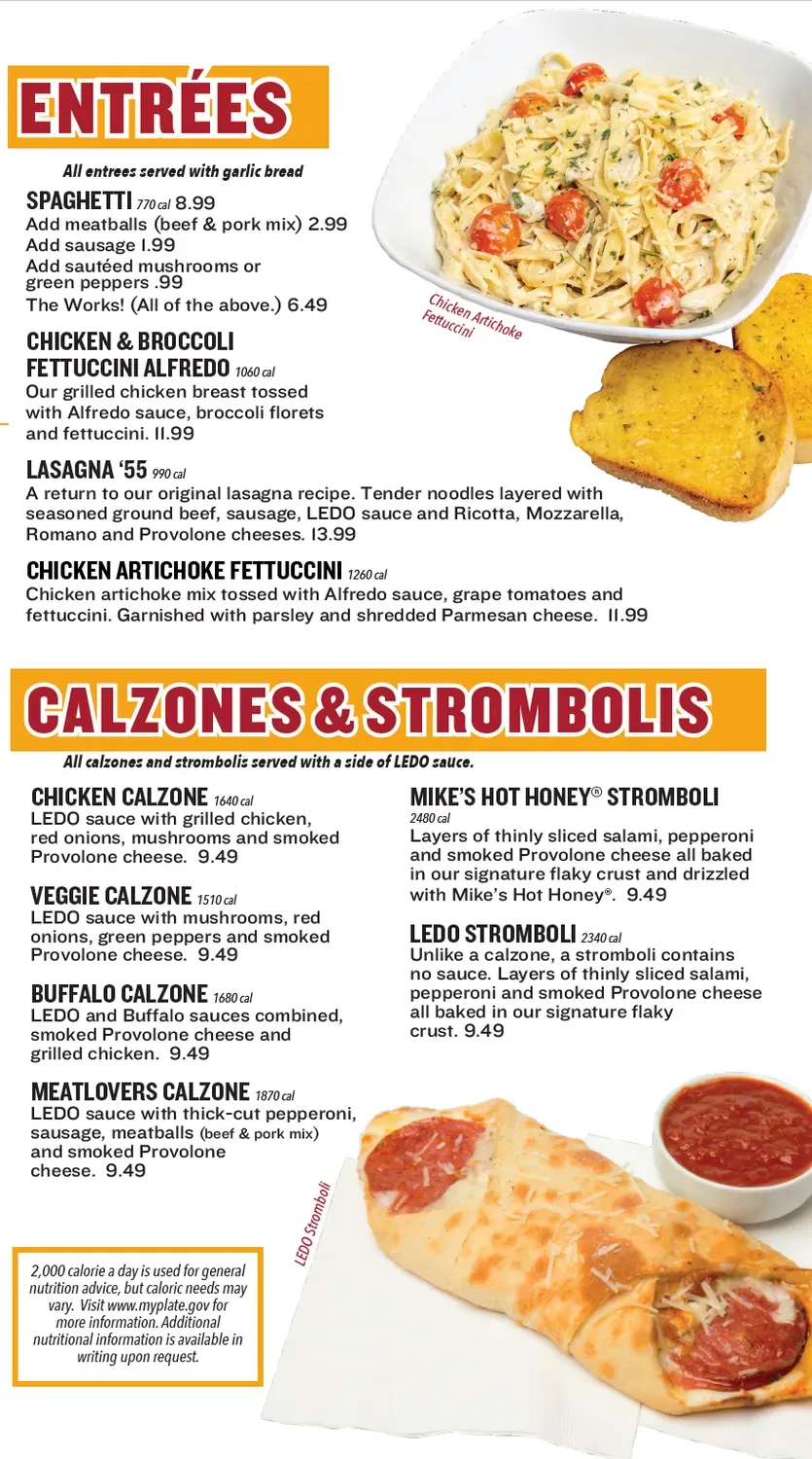 Ledo Pizza Menu | Westminster, MD | Checkle