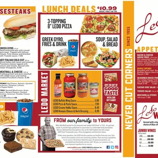 Ledo Pizza Menu | Westminster, MD | Checkle