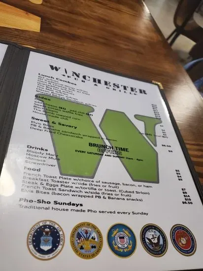 Winchester Pub and Grill Menu | Abilene, TX | Checkle
