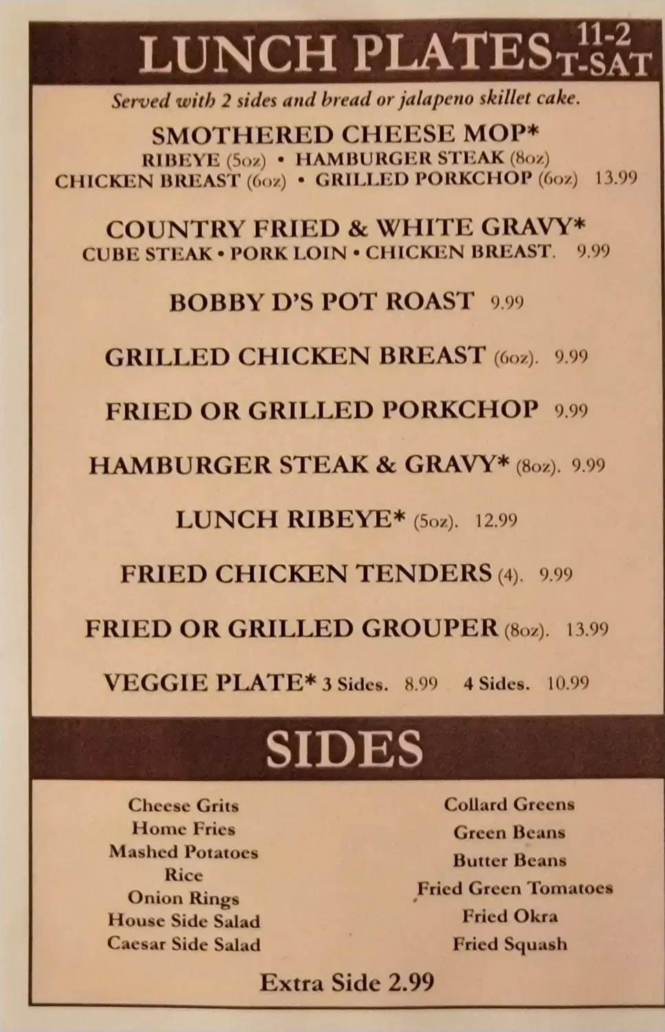 Luke's Pub & Steakhouse Menu - Updated November 2025
