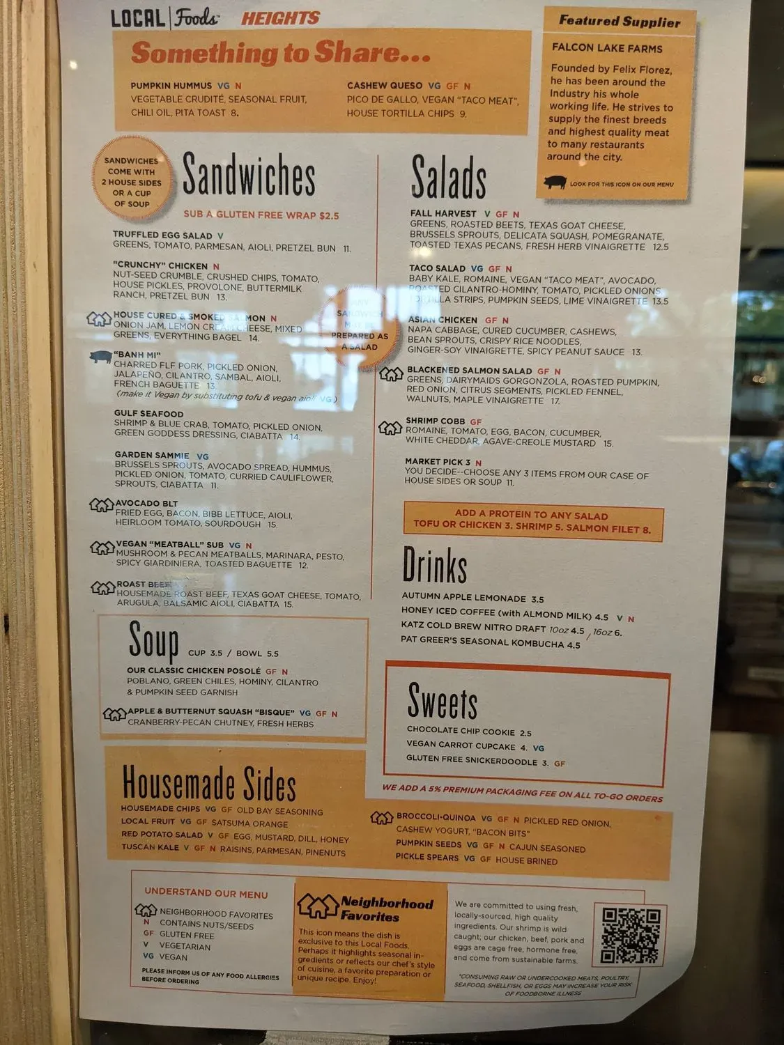 Local Foods - The Heights Menu - Updated October 2025