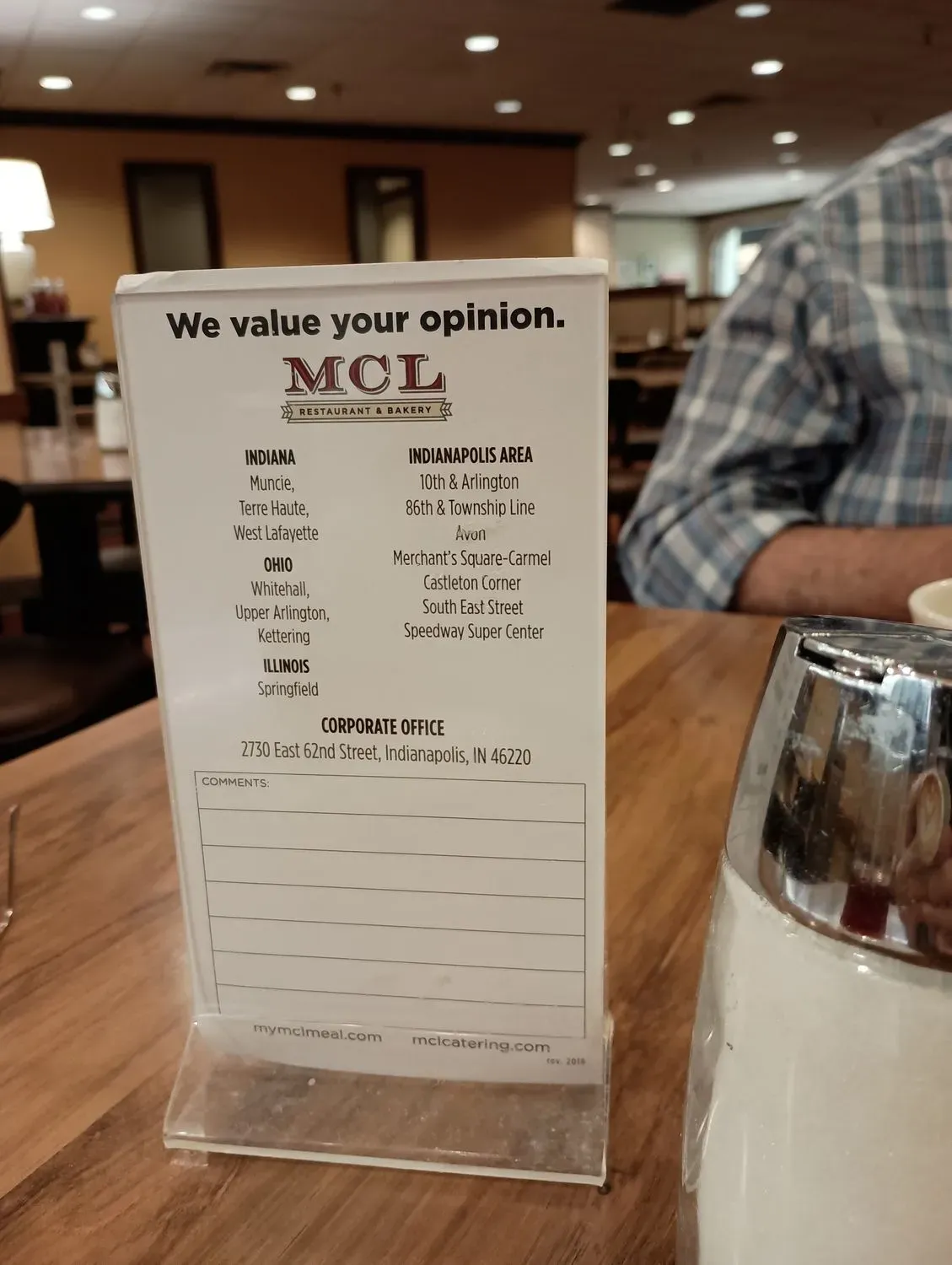 MCL Restaurant & Bakery Muncie Menu - Updated October 2025