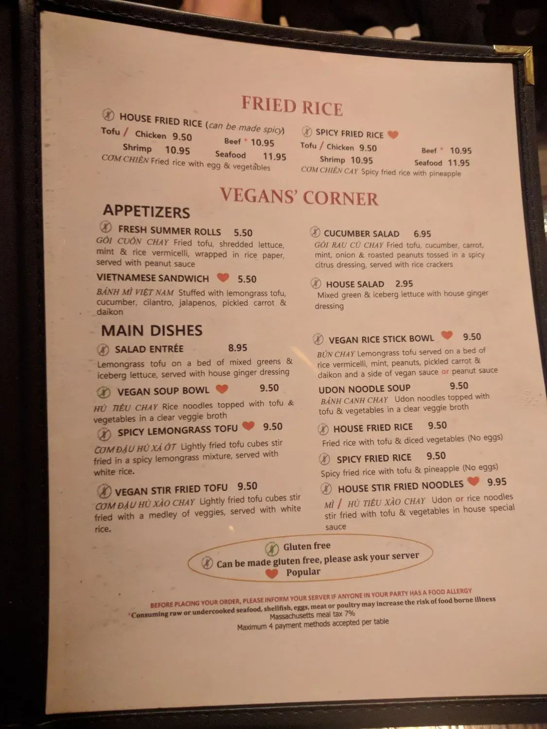 Pho Sure Menu - Updated October 2025