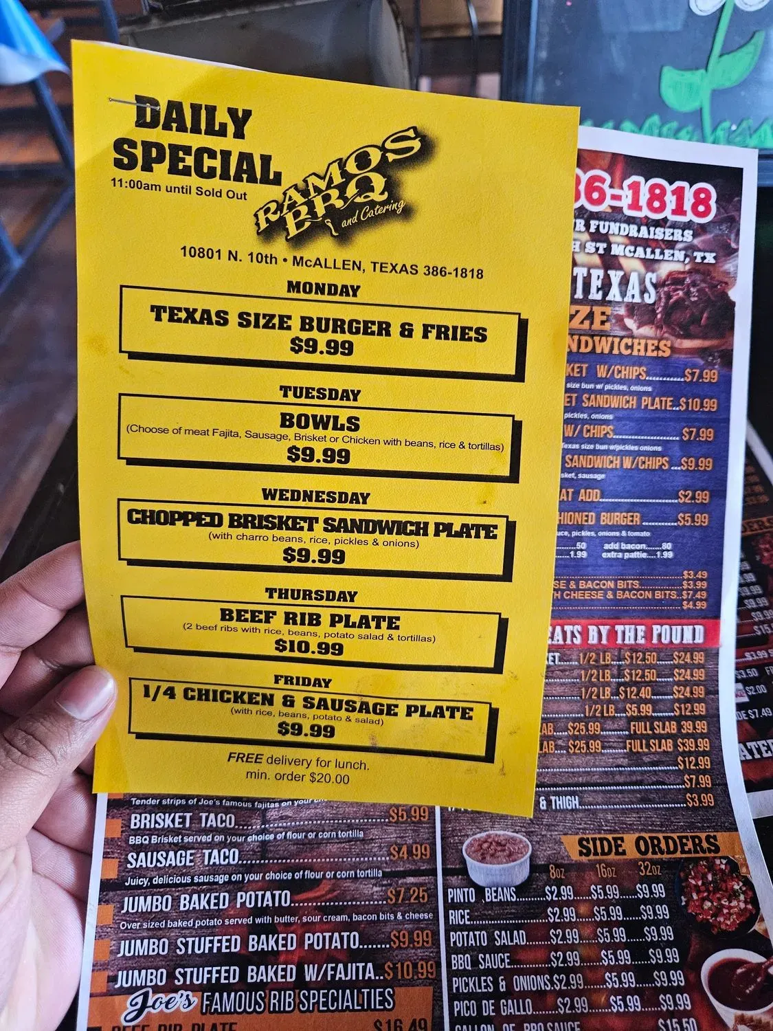 Ramos BBQ & Catering Menu - Updated October 2025