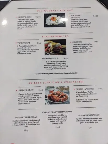 Skillet Junction Menu | Jackson, TN | Checkle