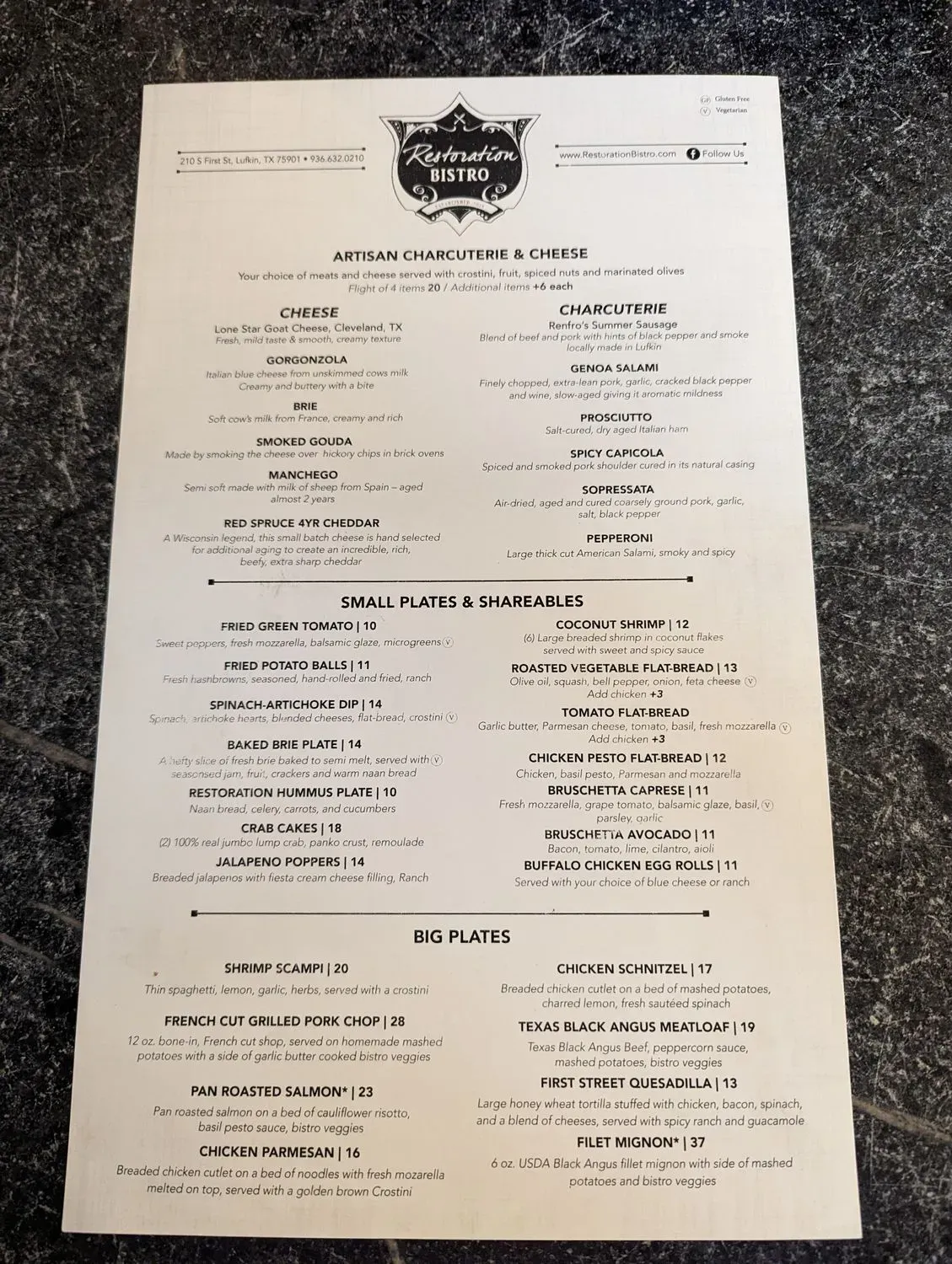 The Mill House Menu - Updated November 2025