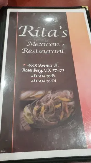 Rita's Mexican Restaurant Menu | Rosenberg, TX | Checkle