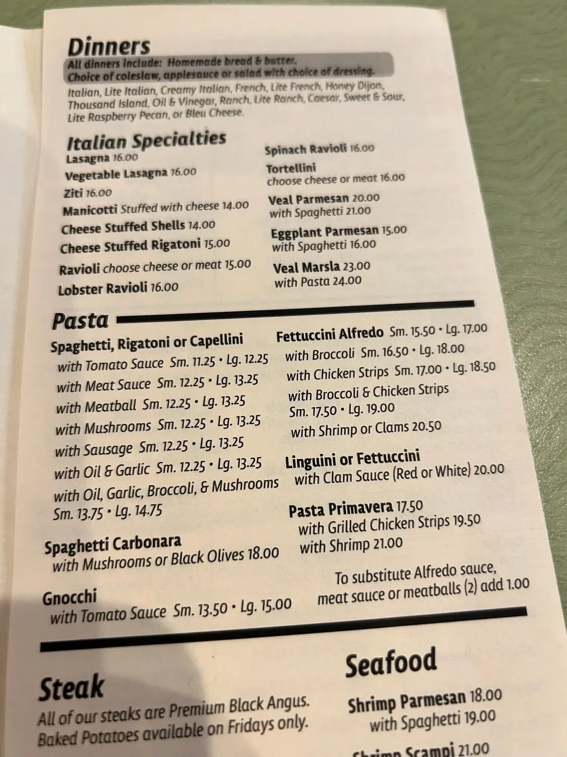 Leonardo's Restaurant Menu - Updated November 2025