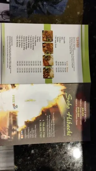 Soho Hibachi Menu | Fort Oglethorpe, GA | Checkle