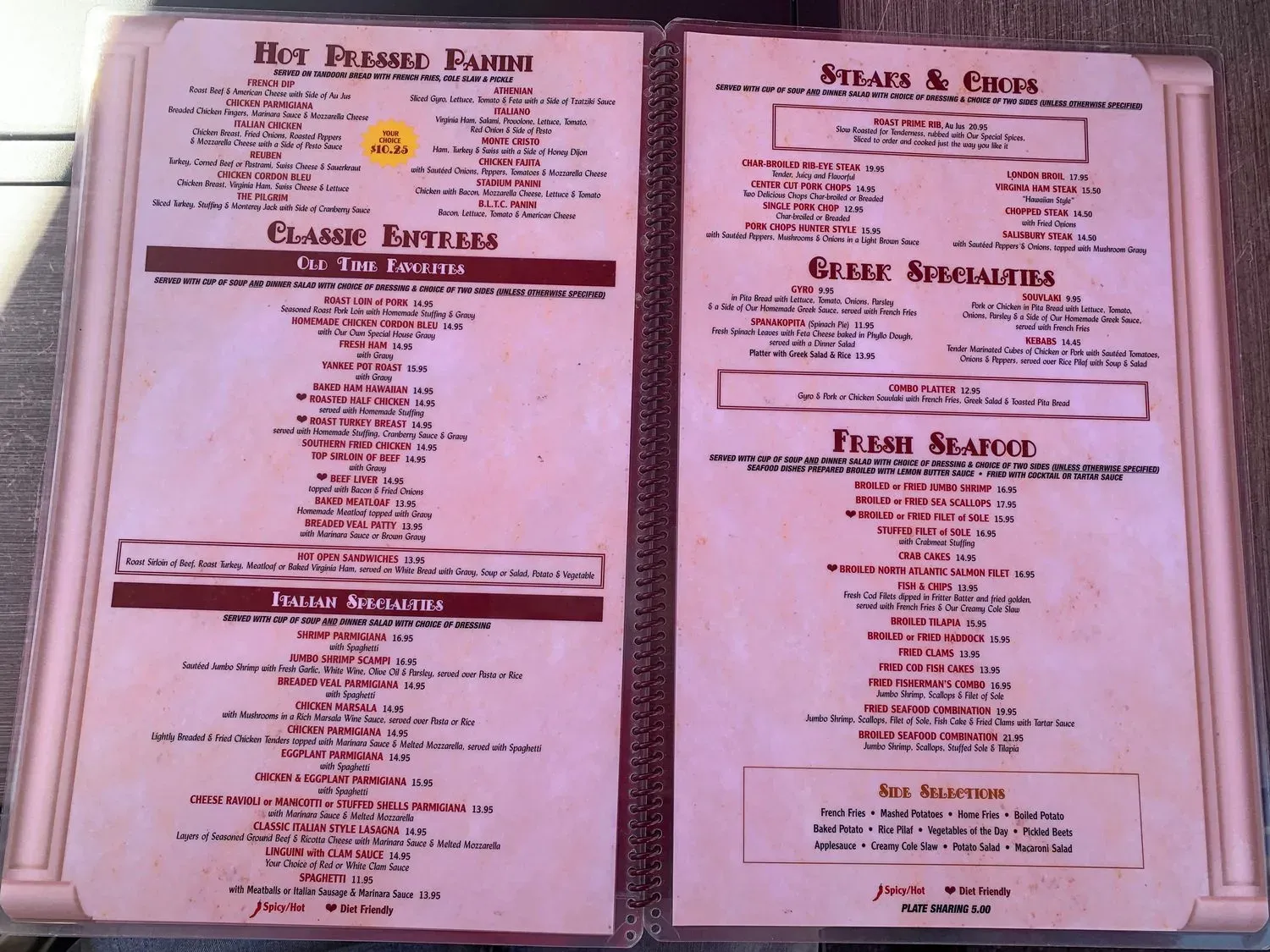 Dietz Stadium Diner Menu - Updated October 2025