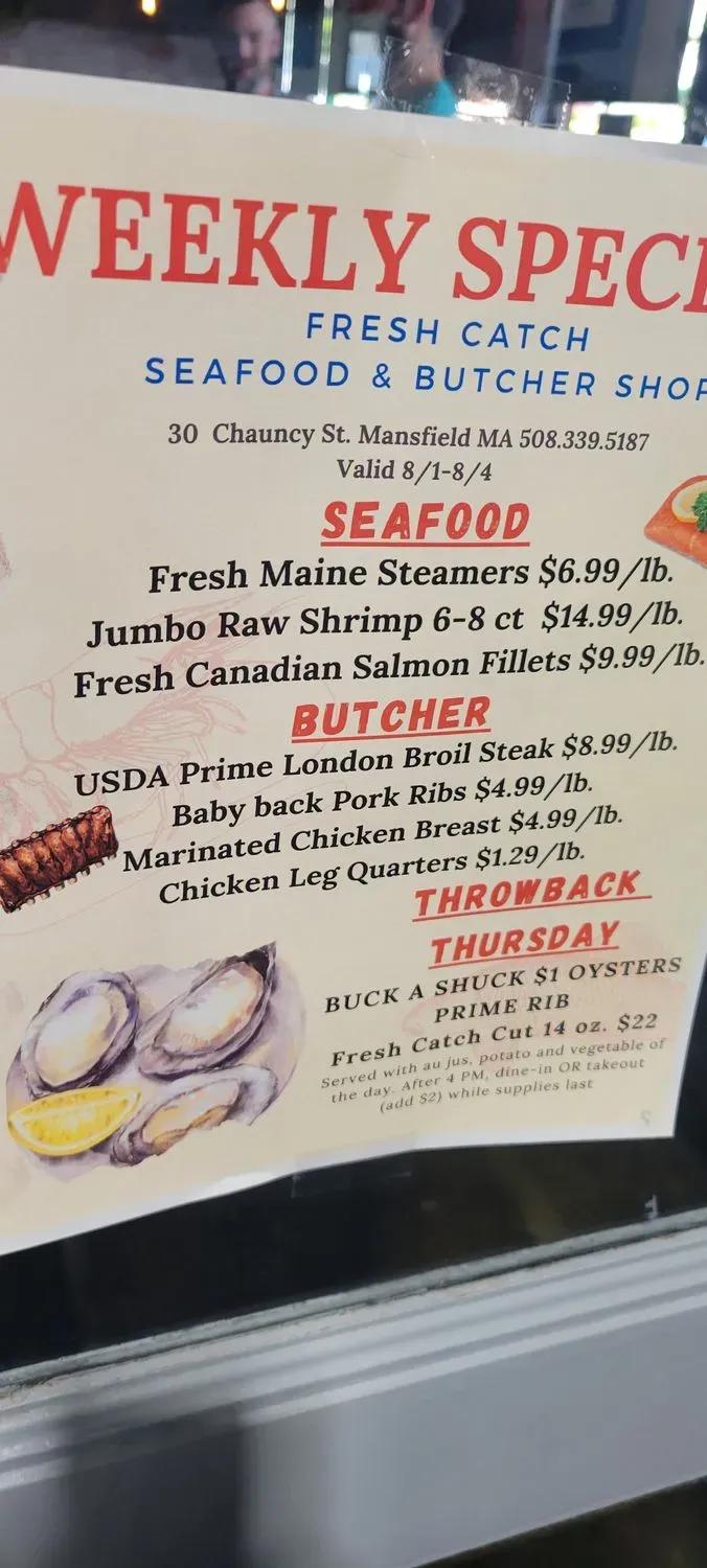 Fresh Catch Menu - Updated October 2025