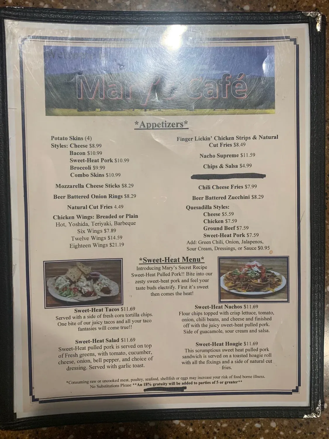 Mary's Cafe Menu | Flagstaff, AZ | Checkle