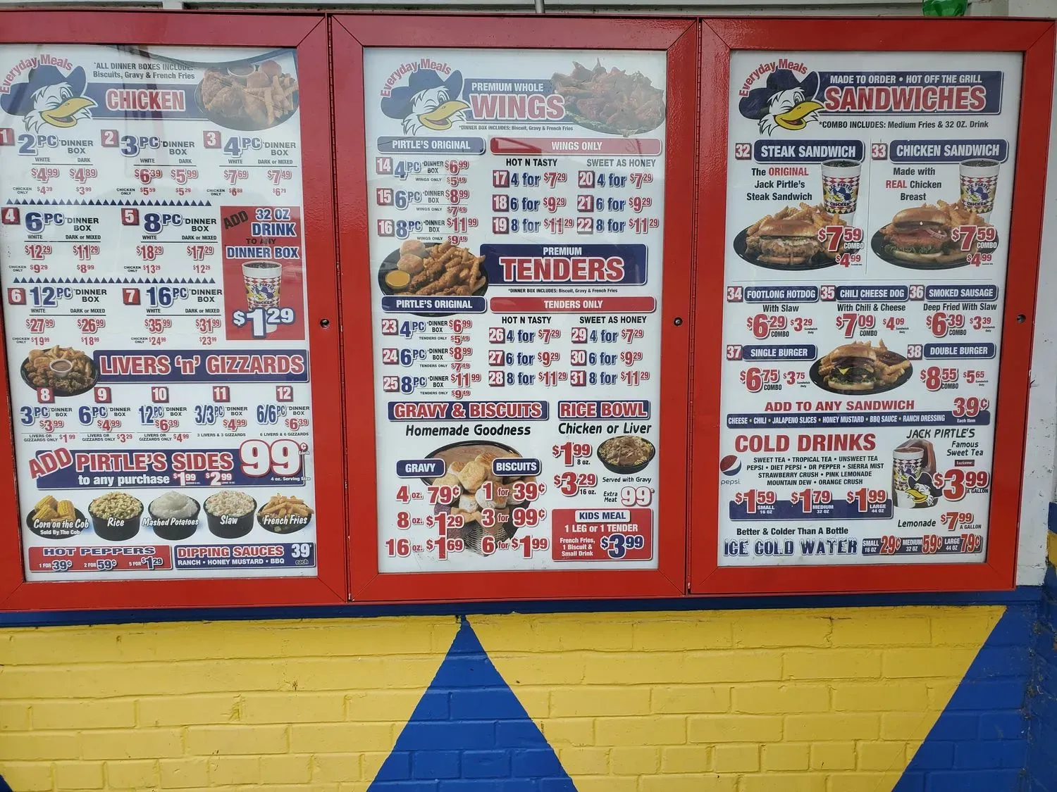 Jack Pirtle's Chicken Menu - Updated November 2025
