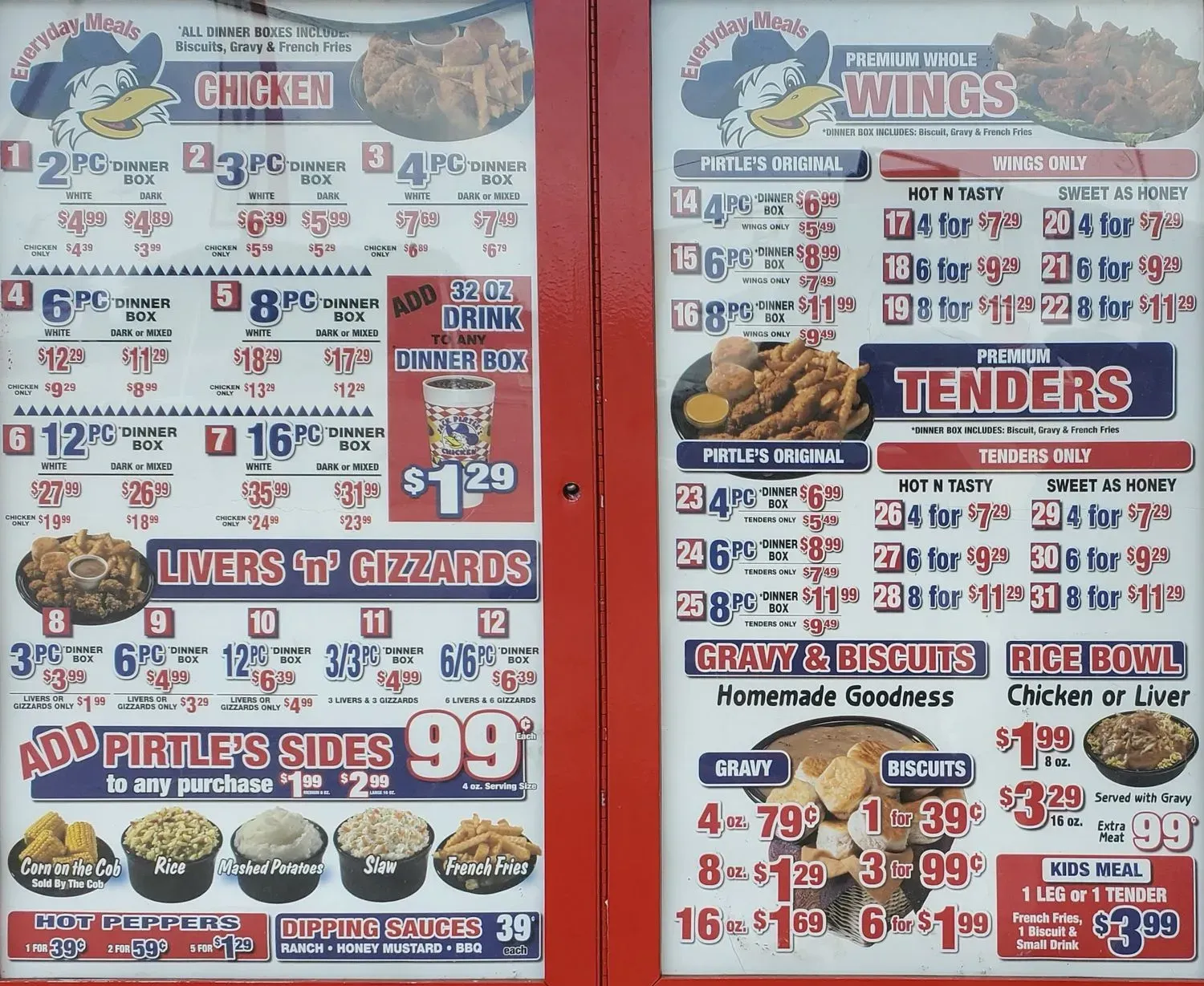 Jack Pirtle's Chicken Menu - Updated November 2025