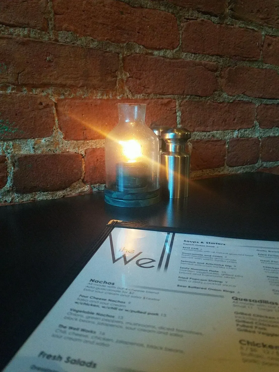 The Well Restaurant + Bar Menu - Updated November 2025
