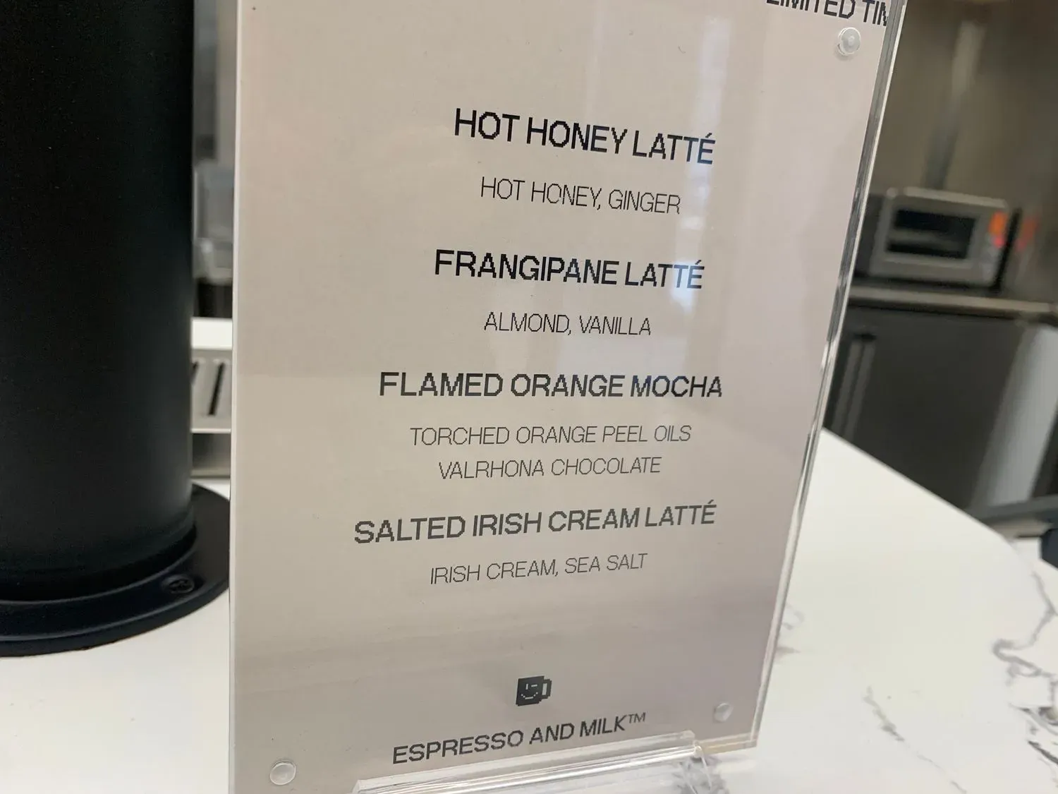 ESPRESSO AND MILK Menu - Updated October 2025