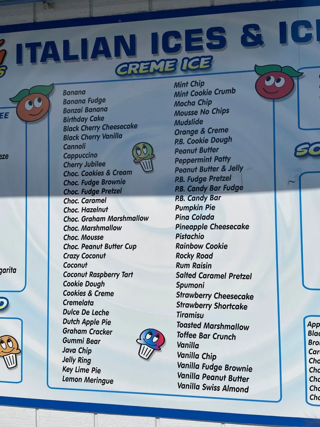 Ralph's Famous Italian Ices Menu - Updated November 2025