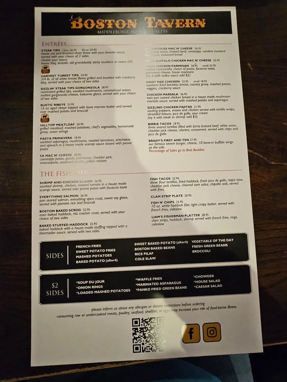 Brack's Tavern Menu - Updated October 2025