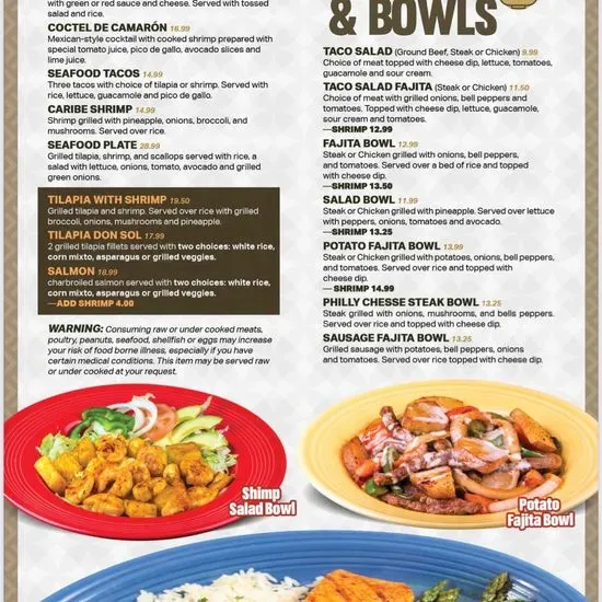 Don Sol Mexican Grill Menu | Union City, TN | Checkle