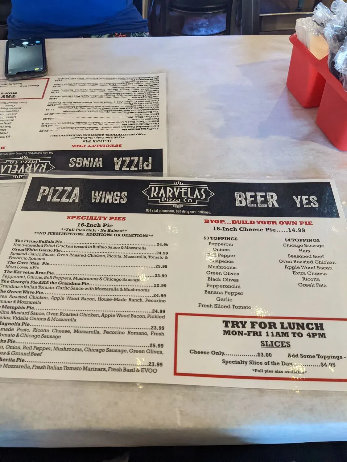 Karvelas Pizza Co. Lagrange Menu - Updated November 2025