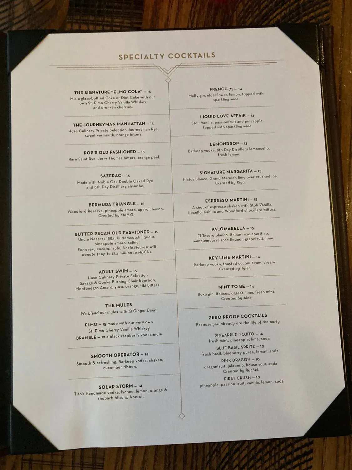 1933 Lounge by St. Elmo Menu - Updated October 2025