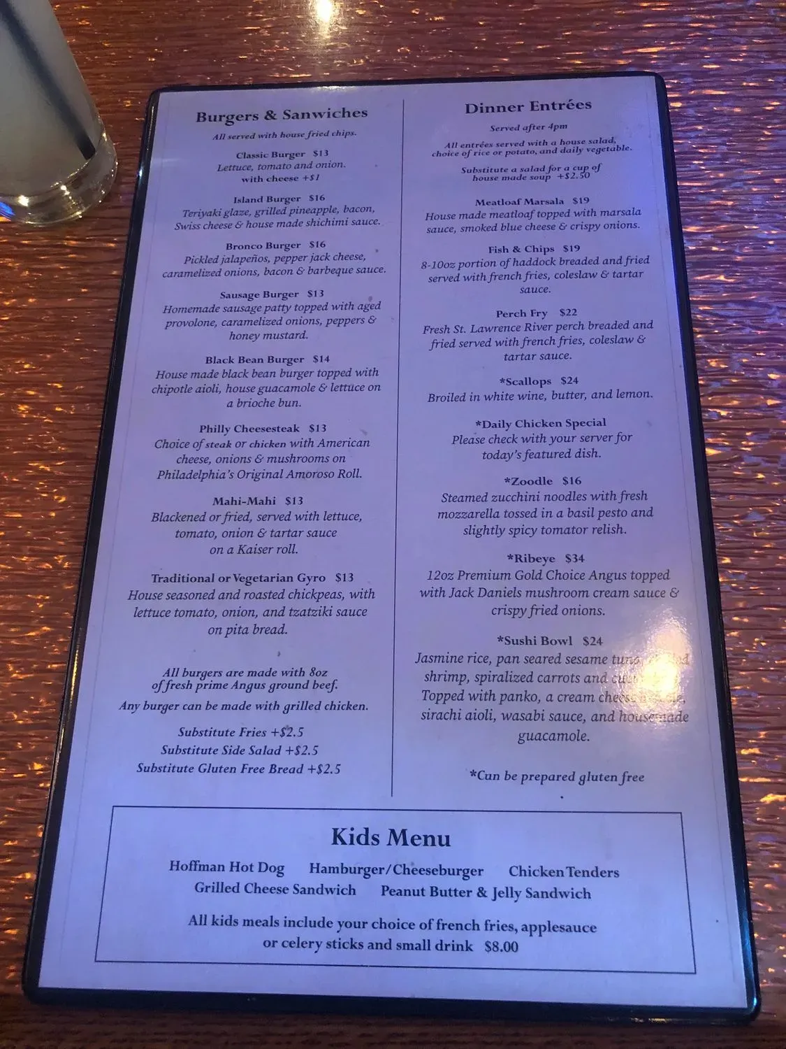 The Channelside Menu | Clayton, NY | Checkle