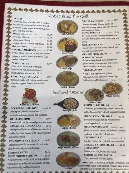 Los Aztecas Mexican Restaurant Menu | Buena Vista, GA | Checkle