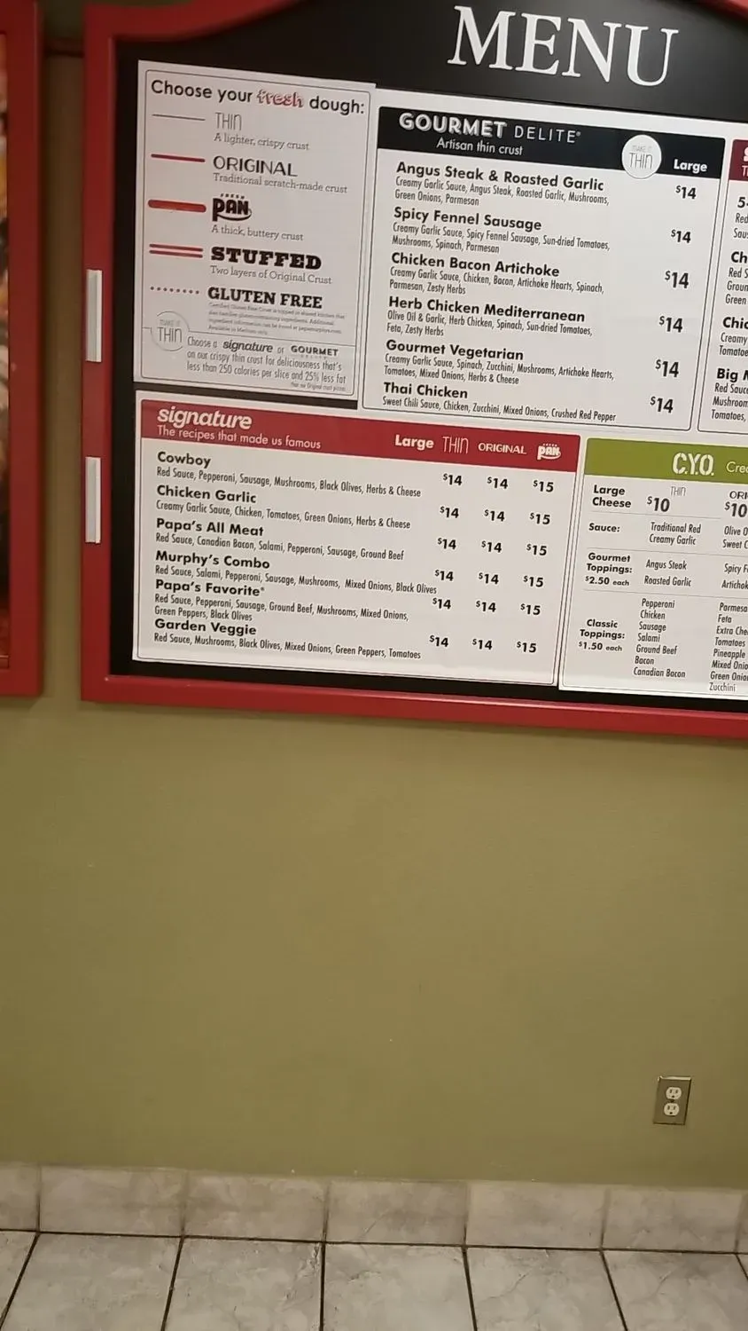 Papa Murphy's | Take 'N' Bake Pizza Menu - Updated August 2025