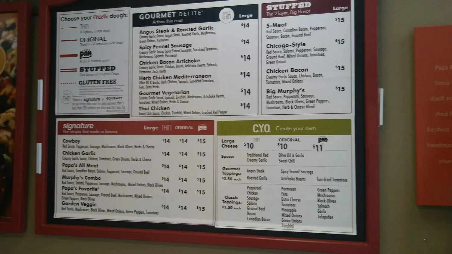 Papa Murphy's | Take 'N' Bake Pizza Menu - Updated October 2025