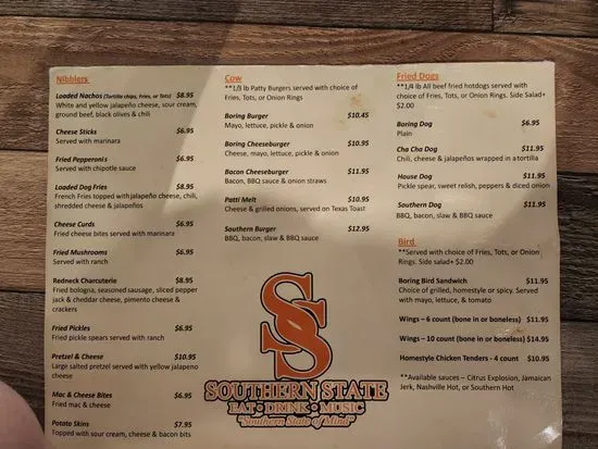 Southern State Menu | South Fulton, TN | Checkle