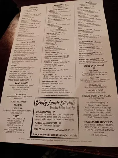 Birraporetti's Menu | Friendswood, TX | Checkle