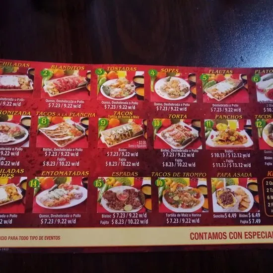 100% Antojitos Mexicanos Menu | Mission, TX | Checkle