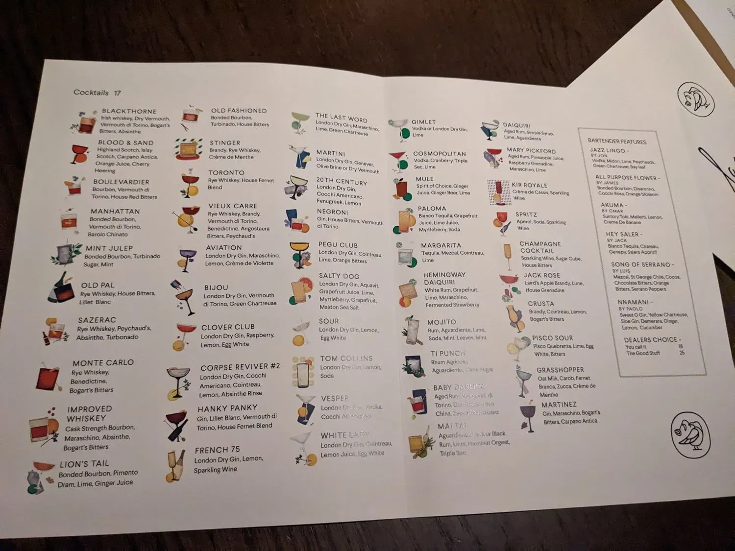 Lazy Bird Menu - Updated November 2025