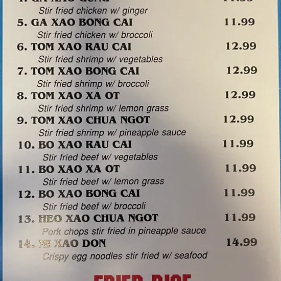 Pho Miss Saigon Menu | Glen Burnie, MD | Checkle