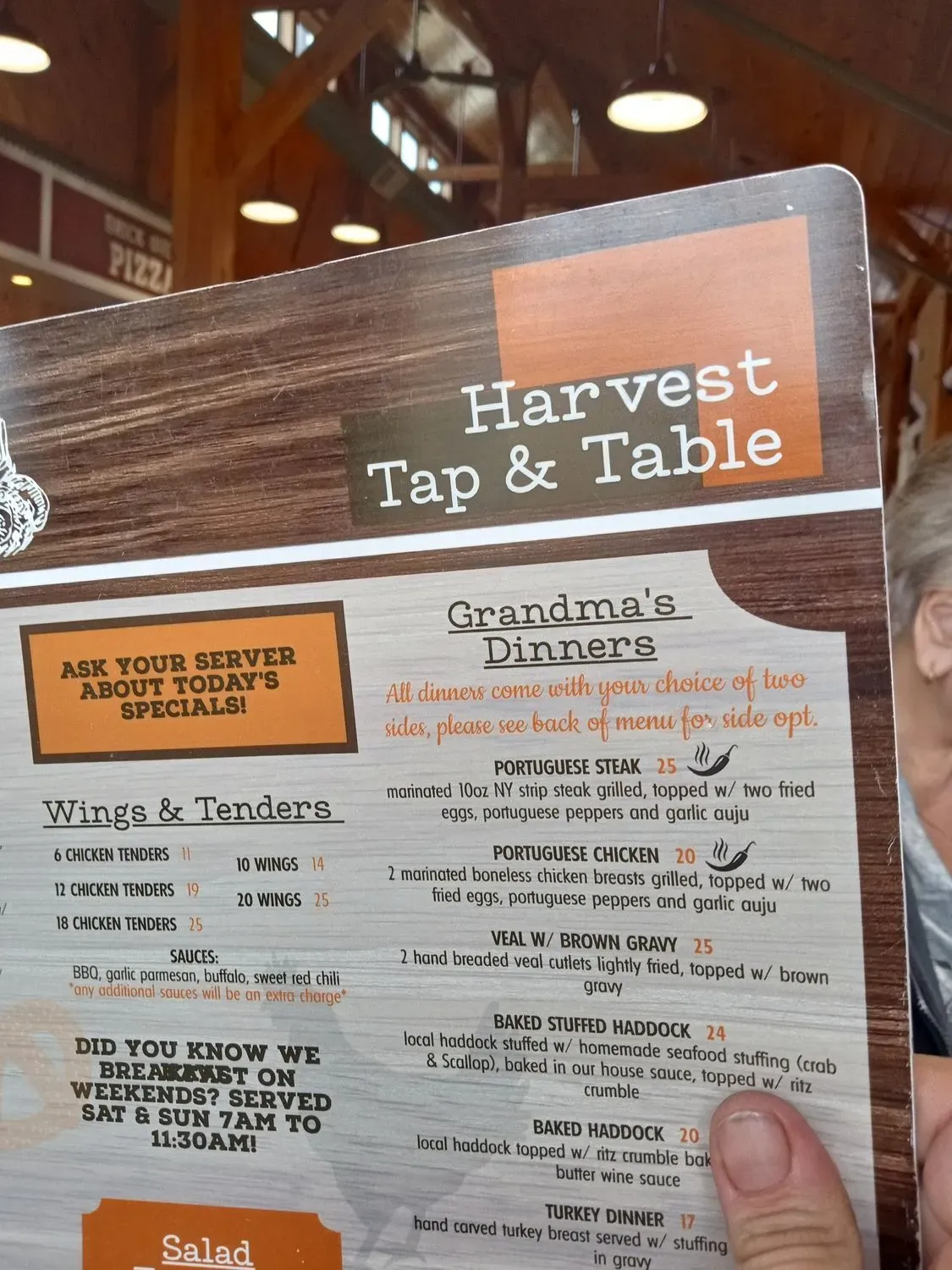 Harvest Tap & Table Menu | Swansea, MA | Checkle