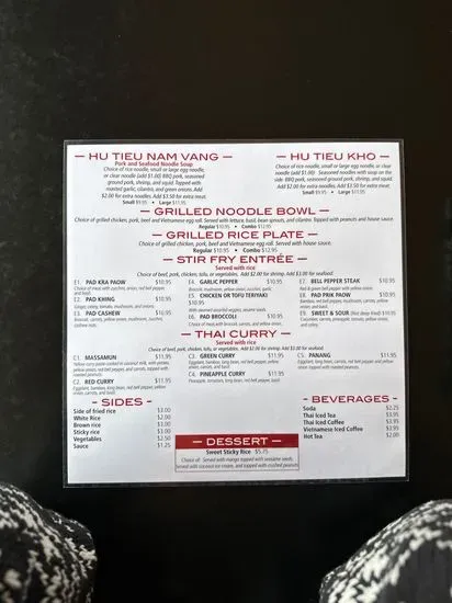 Pho-N-Thai Menu | Colorado Springs, CO | Checkle