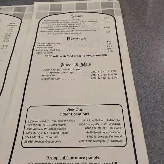 New Beginnings Restaurant Menu | Grand Rapids, MI | Checkle