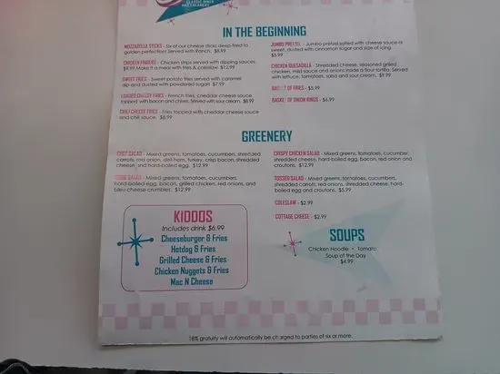 The Comet Classic Diner & Creamery Menu | Birch Run, MI | Checkle