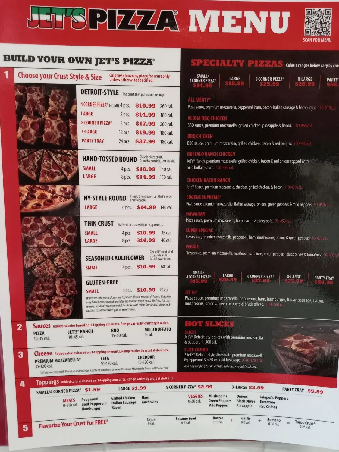 Jet's Pizza Menu - Updated October 2025