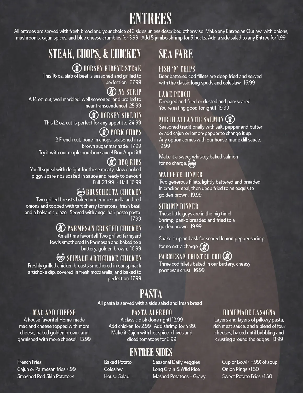Dorsey House Menu - Updated October 2025