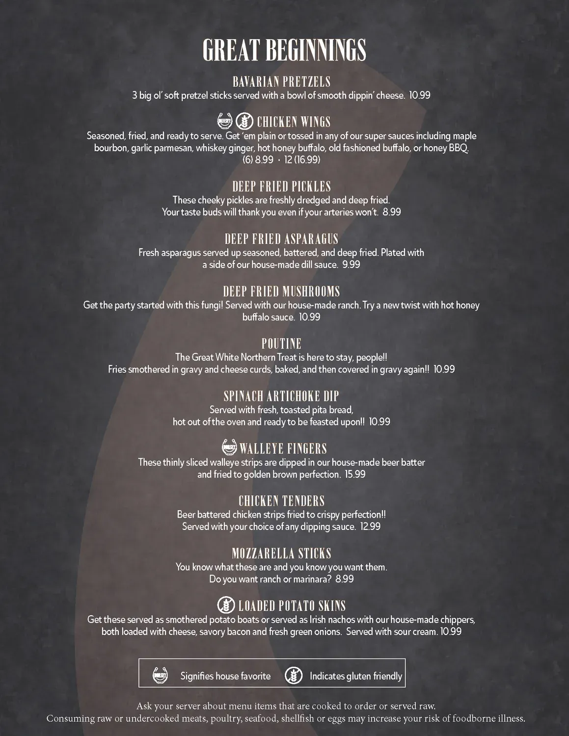 Dorsey House Menu - Updated October 2025