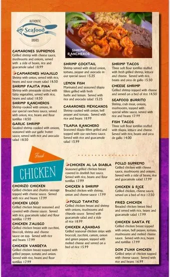 Jalisco Mexican Restaurant and Cantina Menu | Saline, MI | Checkle