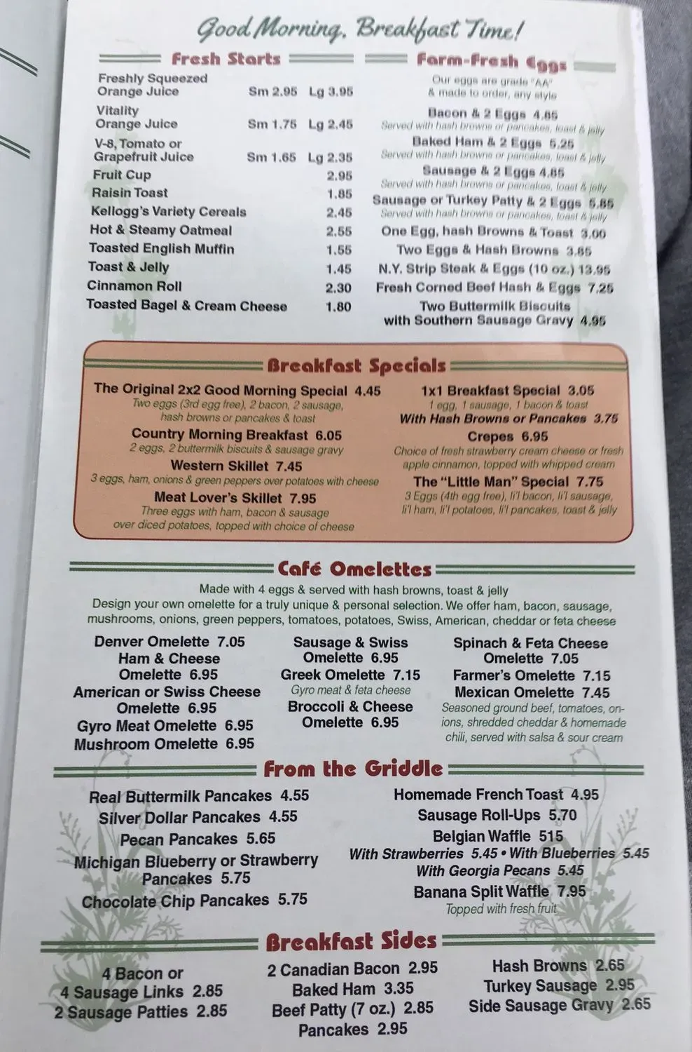 Wildflower Cafe Menu - Updated October 2025