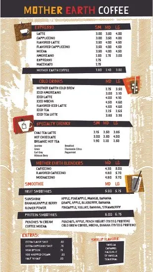 Mother Earth Coffee Hyde Park Menu | Kansas City, MO | Checkle