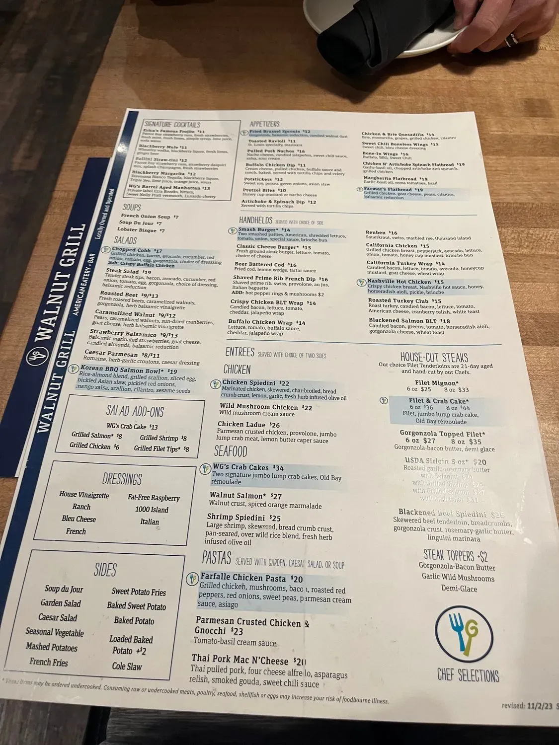Walnut Grill - Sunset Hills Menu - Updated October 2025