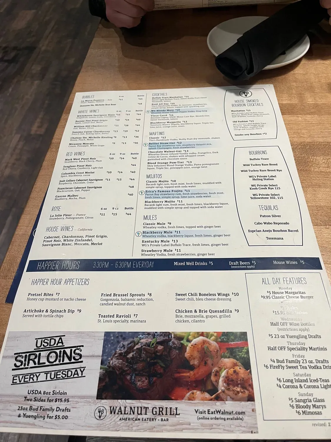 Walnut Grill - Sunset Hills Menu - Updated October 2025