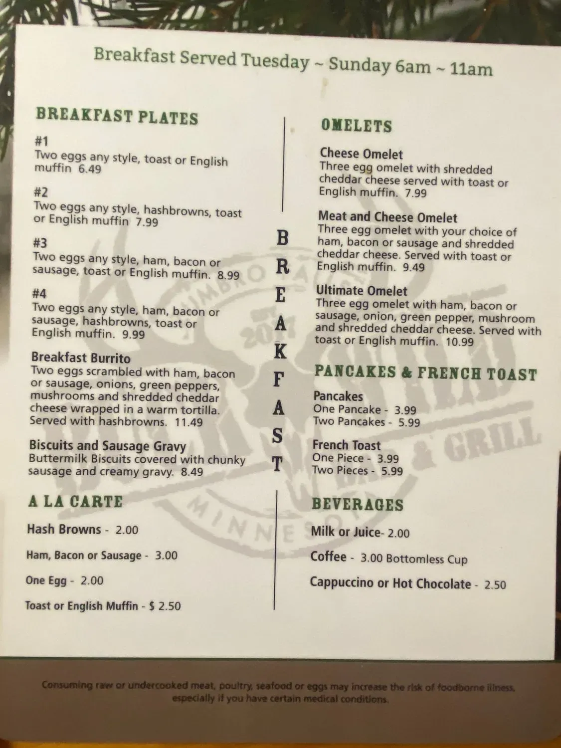 Buck Wild Bar and Grill Menu - Updated October 2025
