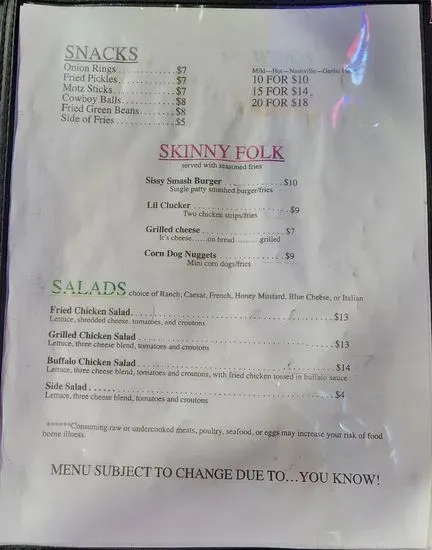Broken Dollar Saloon Menu | Odessa, MO | Checkle