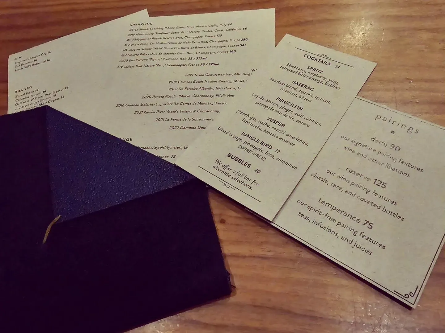 Demi Menu - Updated October 2025